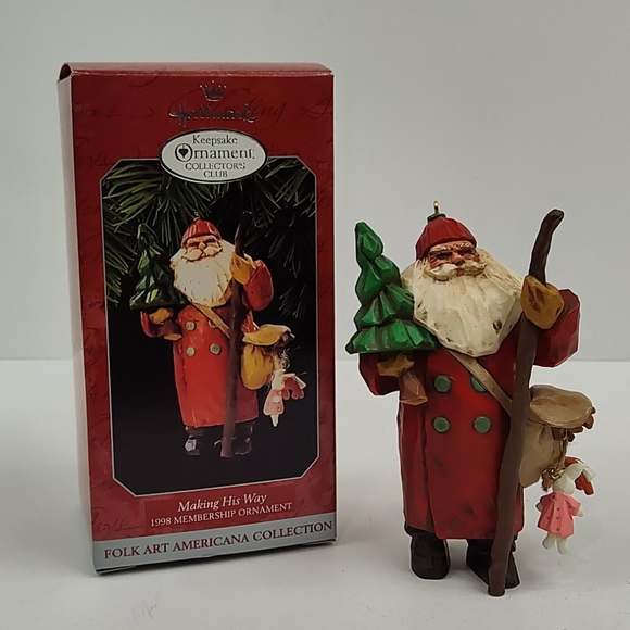 Hallmark | Holiday | Hallmark Making His Way Santa Keepsake Ornament ...
